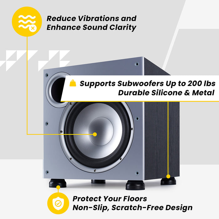 subPods Subwoofer Isolation Feet, 4PCs